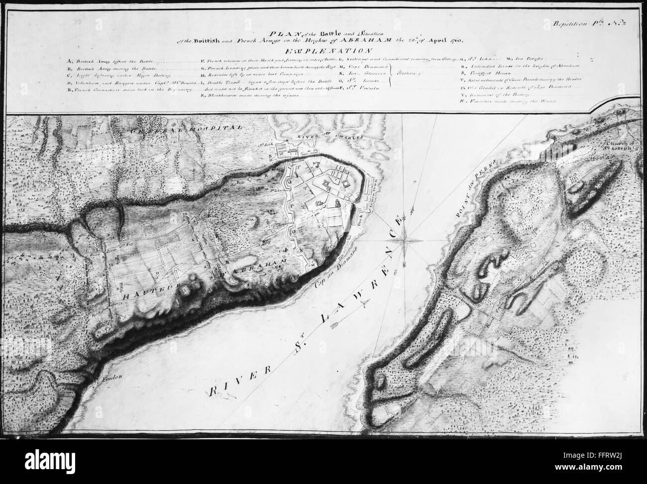 French indian war map Black and White Stock Photos & Images - Alamy