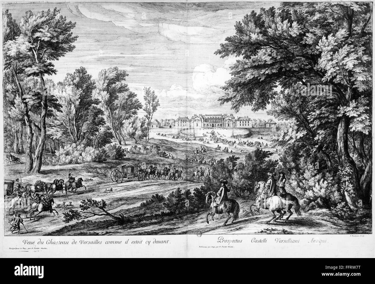 VERSAILLES: HUNTING LODGE. /nThe Chateau de Versailles as it looked ...
