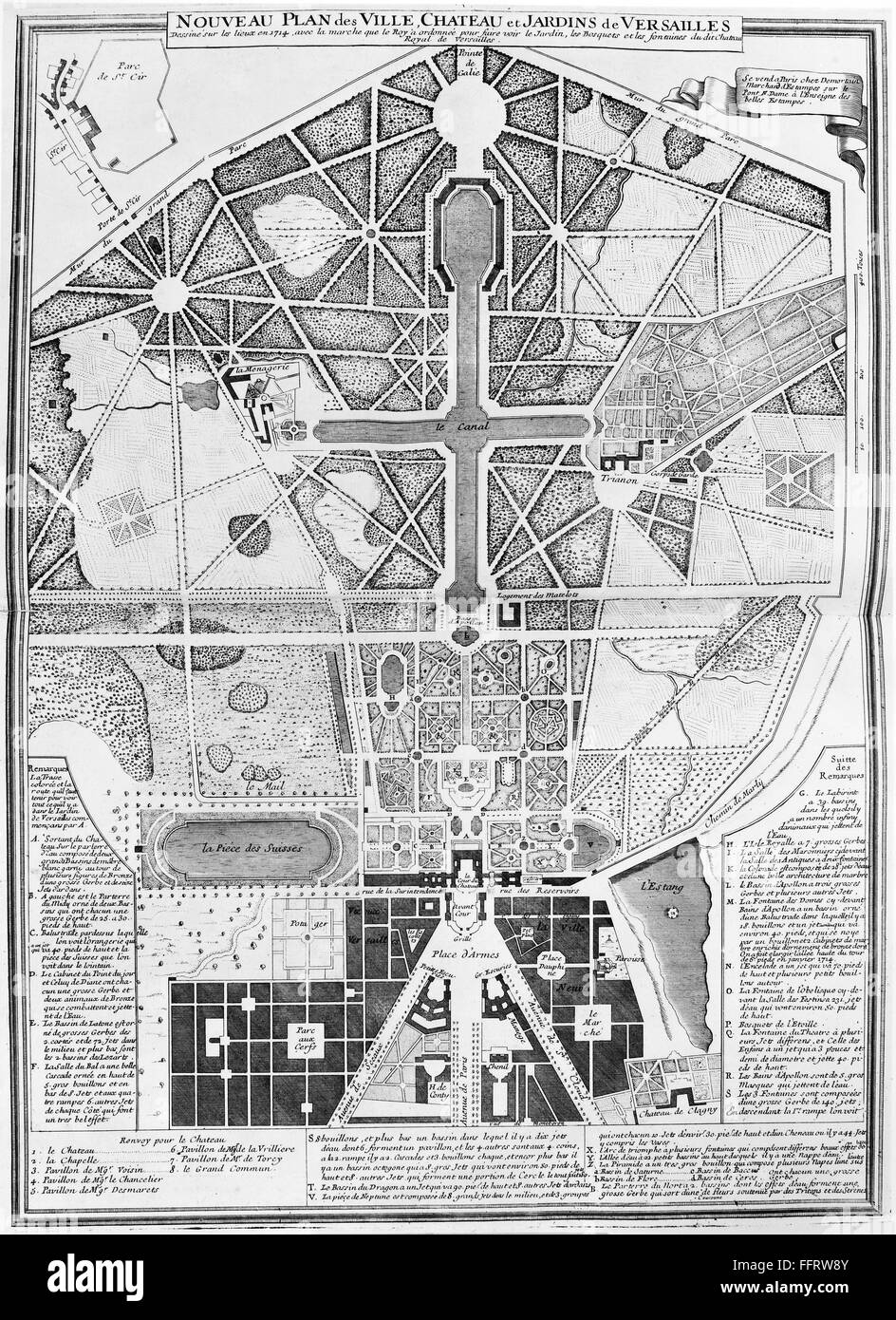Palace versailles map hi-res stock photography and images - Alamy