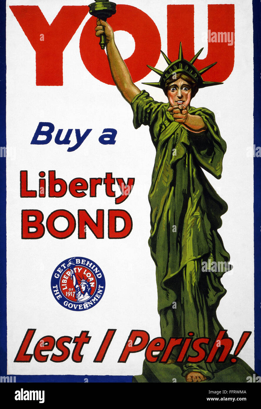 WAR POSTER, c1917. /nAn American war poster depicting the Statue of ...