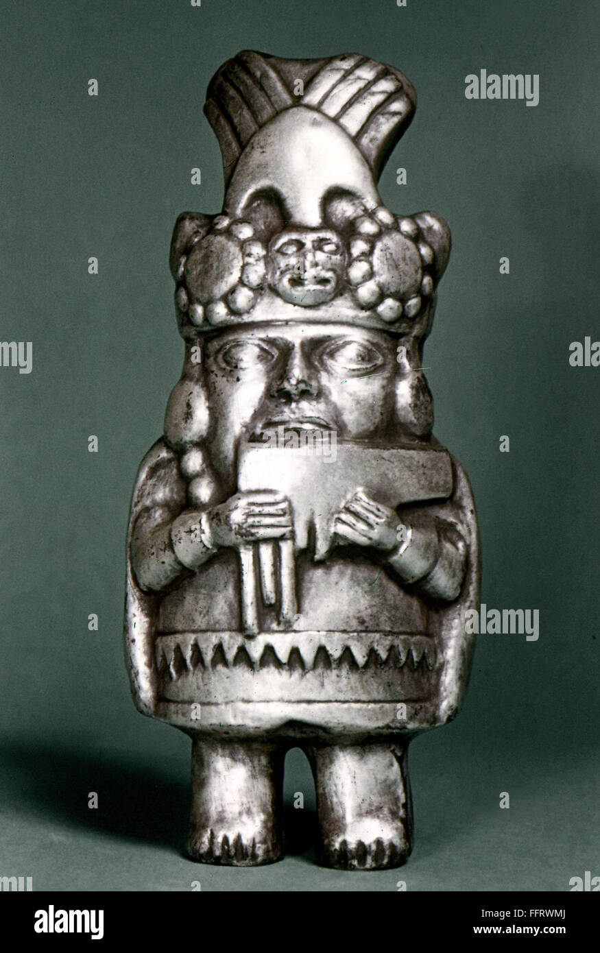 PERU: INCA FIGURINE. /nInca silver figurine of a pan-pipe player, from ...