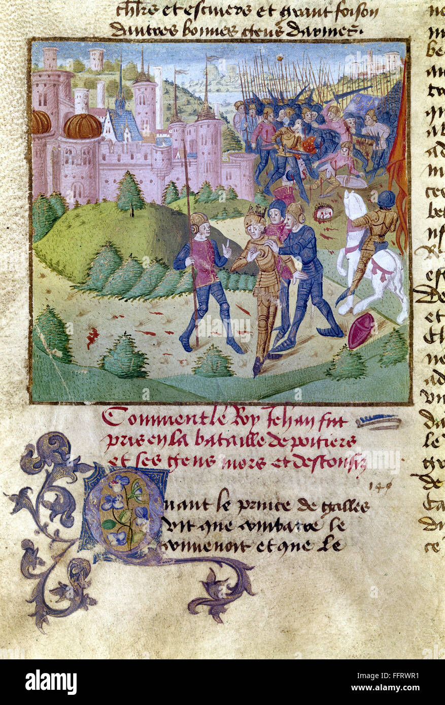 BATTLE OF POITIERS, 1356. /nKing John of France (Jean le Bon ...