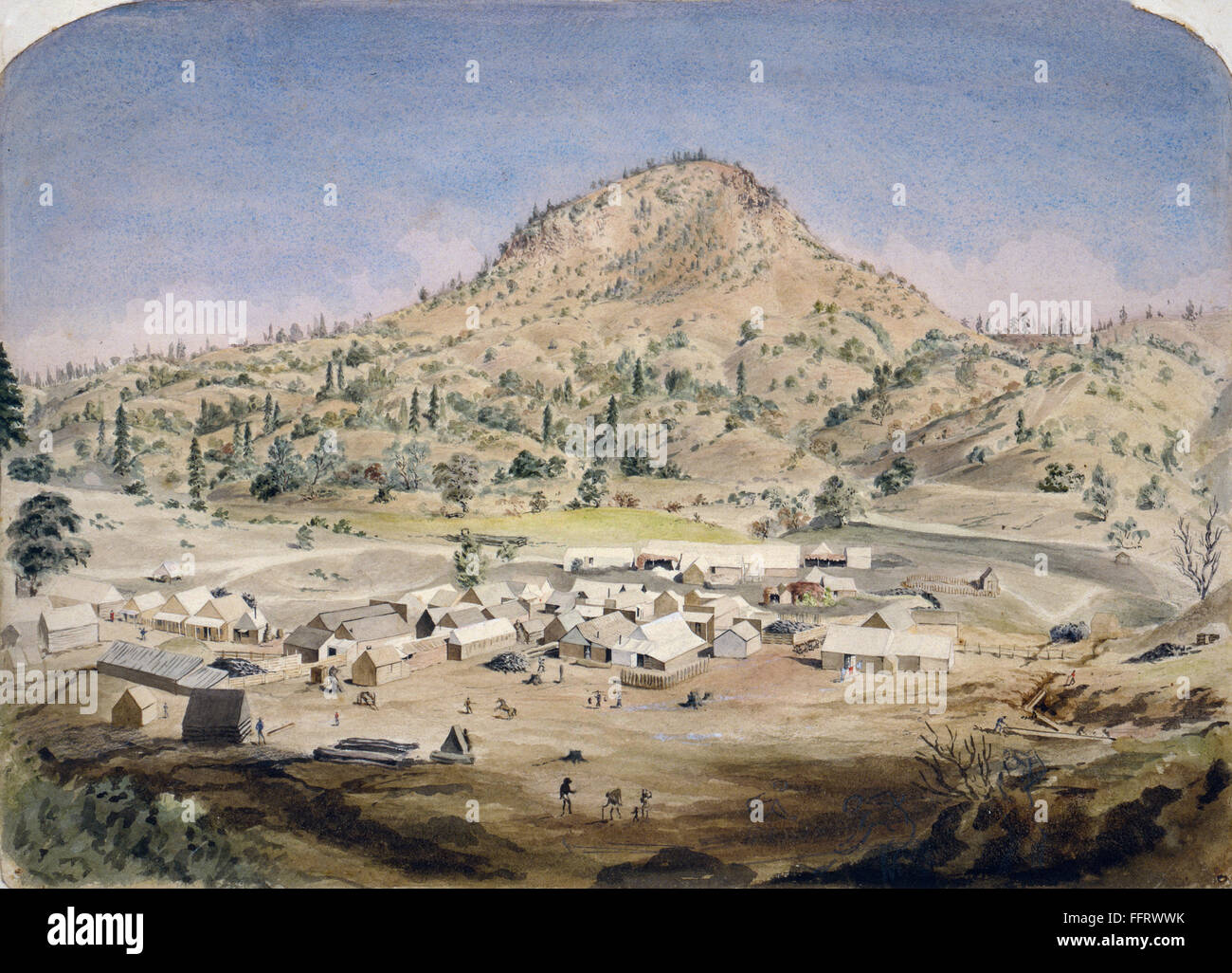 CALIFORNIA: BUTTE CITY, c1854. /nButte City, California, as it looked ...