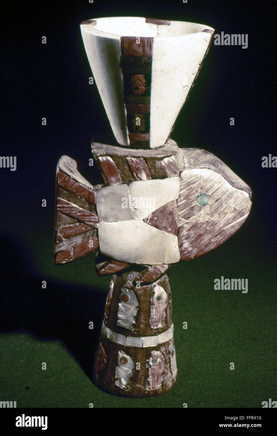 PERU: INCA CUP. /nInca inlaid shell cup, 13th - 16th century Stock ...