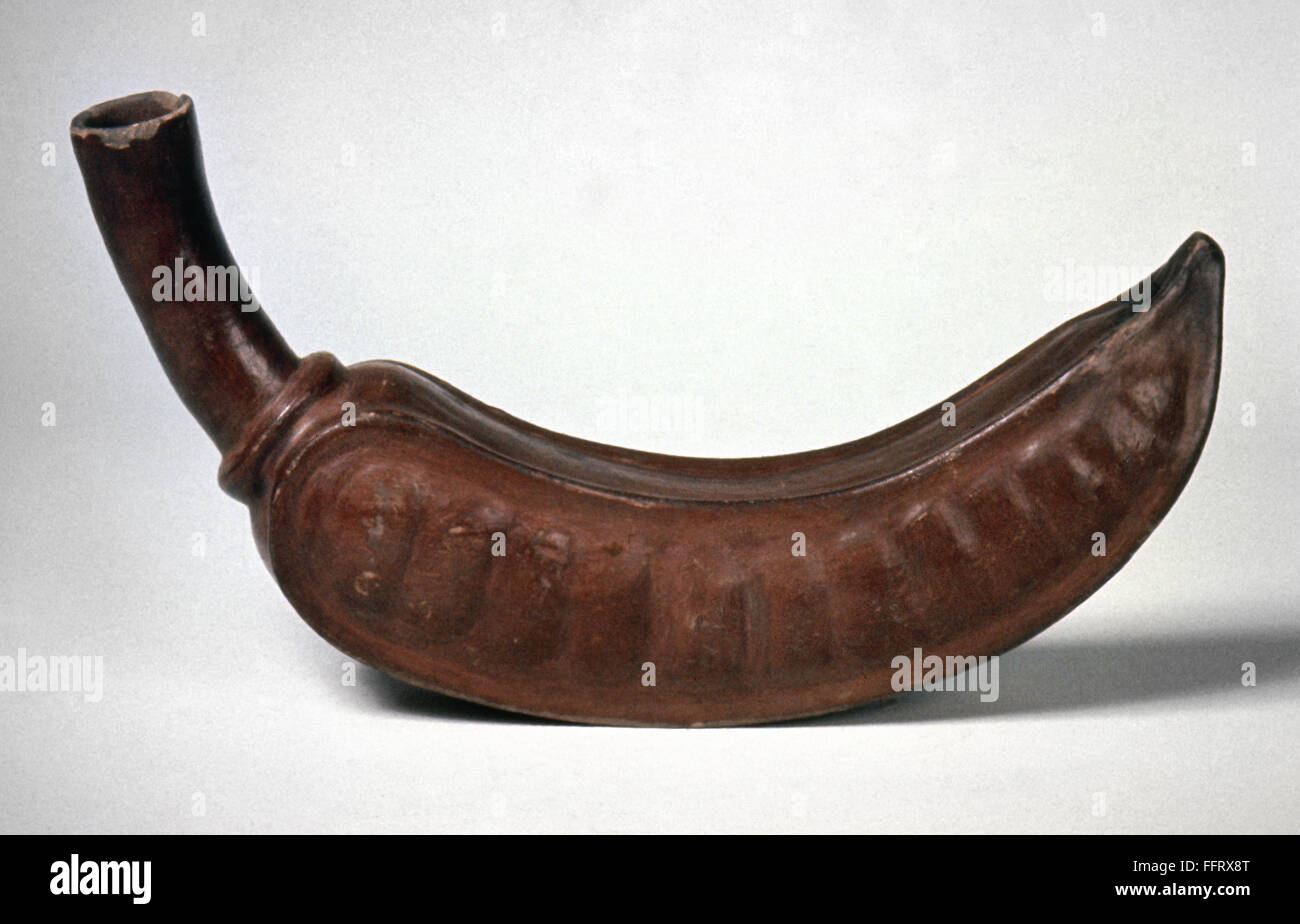 PERU: MOCHE WHISTLING JAR. /nCeramic whistling water jar in the shape ...