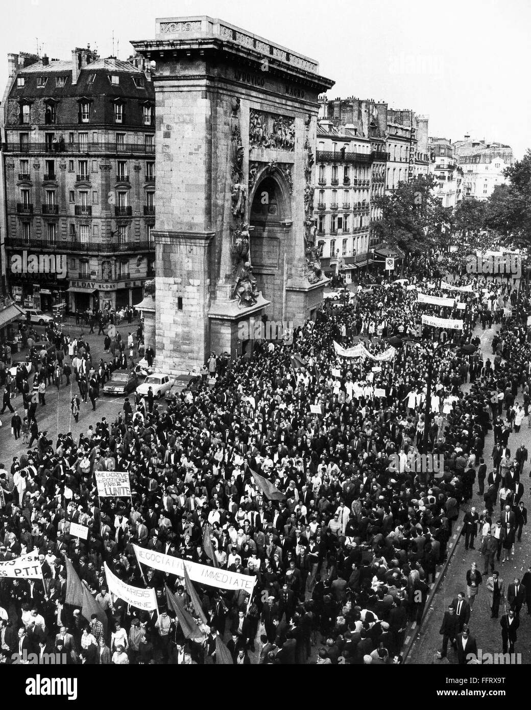 FRANCE: STRIKE, 1968. /nWorkers participating in the general strike ...