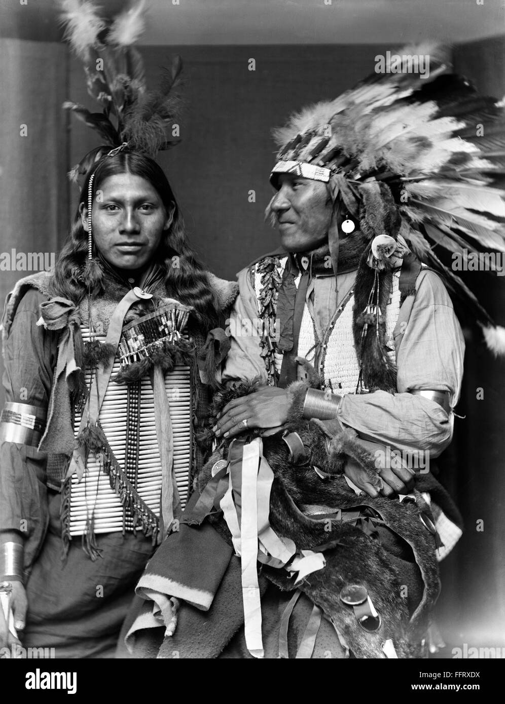 SIOUX NATIVE AMERICAN, c1900. /nTwo Sioux Native American men, believed ...