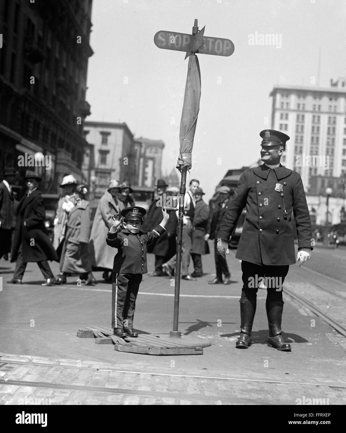TRAFFIC COP, 1924. /nJulius Daranyi, member of the vaudeville troupe ...