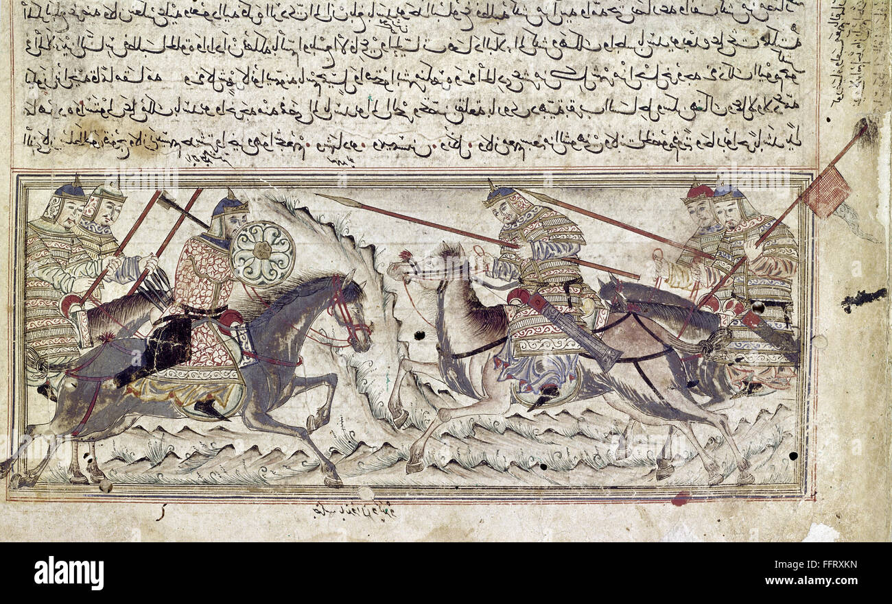 INDIA: BATTLE SCENE. /nIndian battle that took place before the Muslim ...