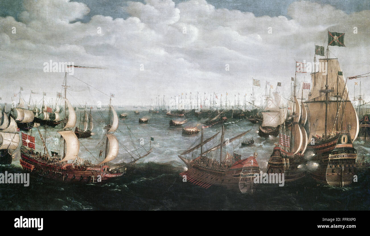 DEFEAT OF SPANISH ARMADA. /nLaunch of fire ships against the Spanish ...