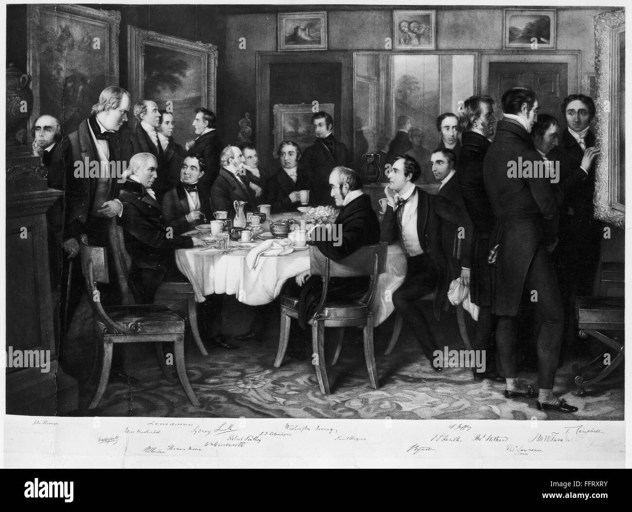 ENGLAND: POETS, 1815. /nA breakfast party in 1815 at the home of the ...