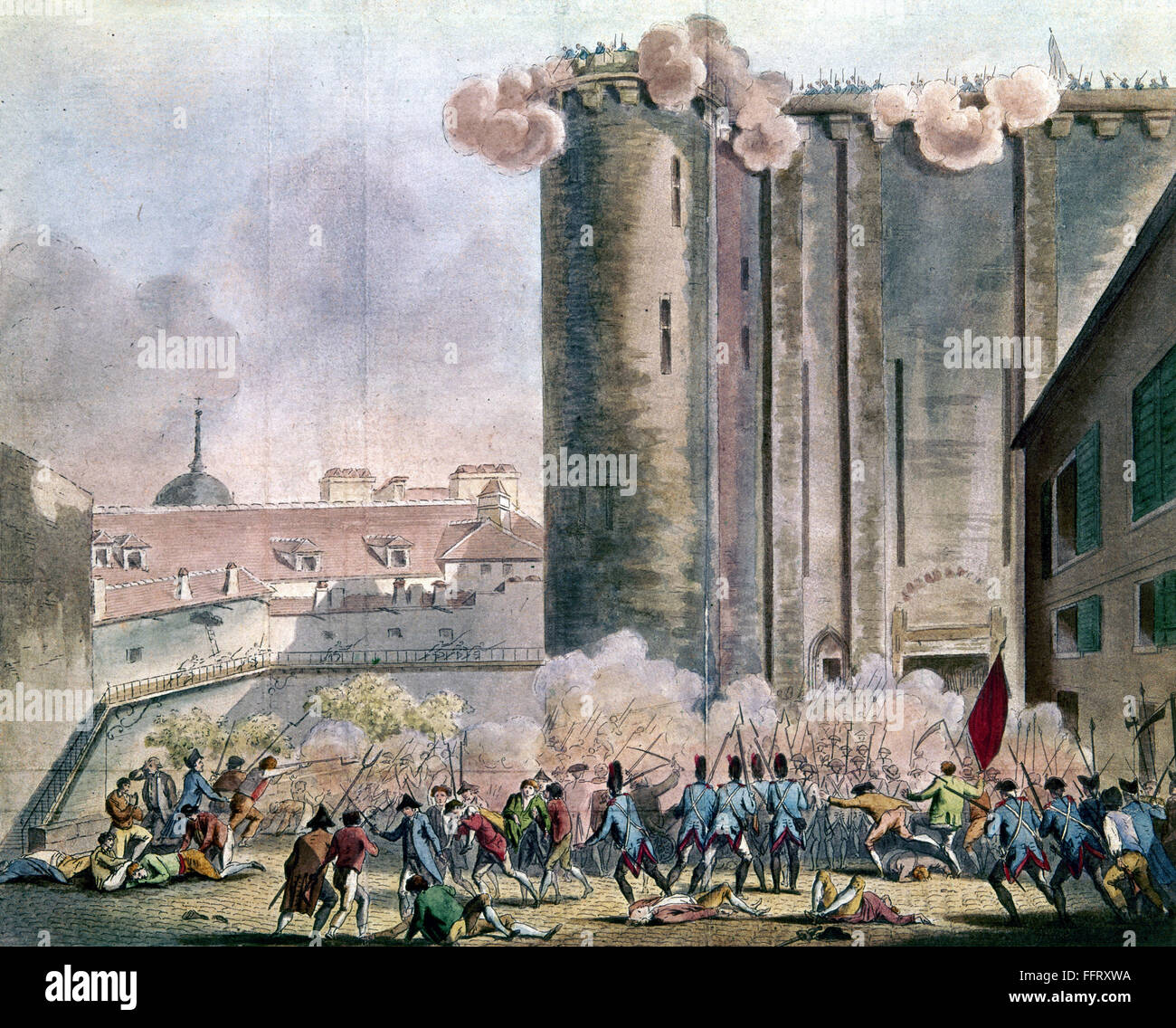 CAPTURE OF THE BASTILLE. /nThe storming of the Bastille by the French ...