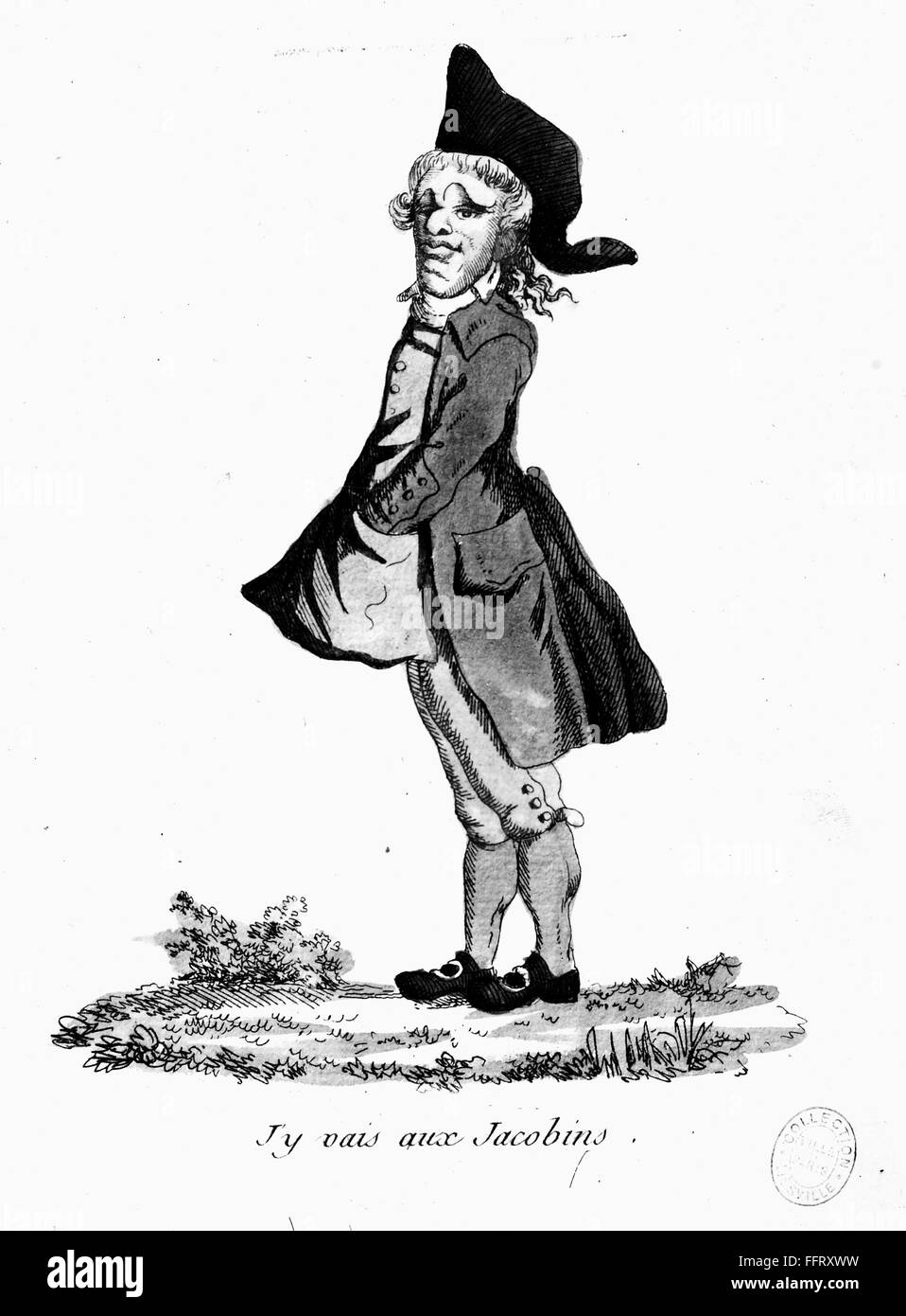 JACOBIN: CARICATURE. /n'I am going to join the Jacobins.' French ...