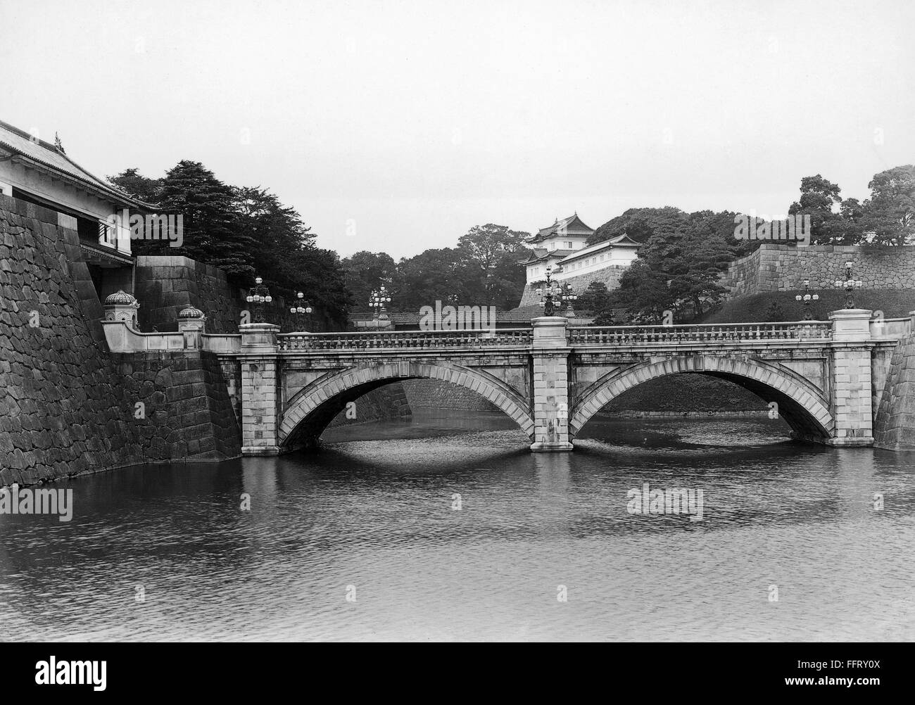 TOKYO: BRIDGE, c1925. /nThe new bridge replacing the two Nijubashi ...