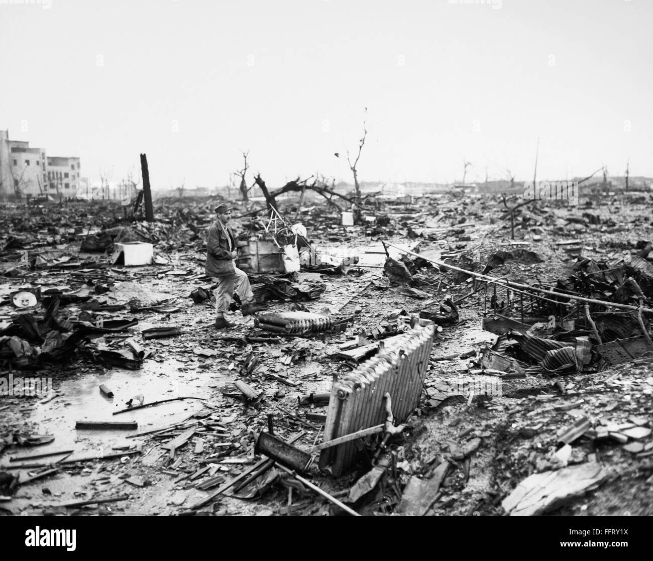 WORLD WAR II: HIROSHIMA. /nA view of a section of Hiroshima, Japan ...