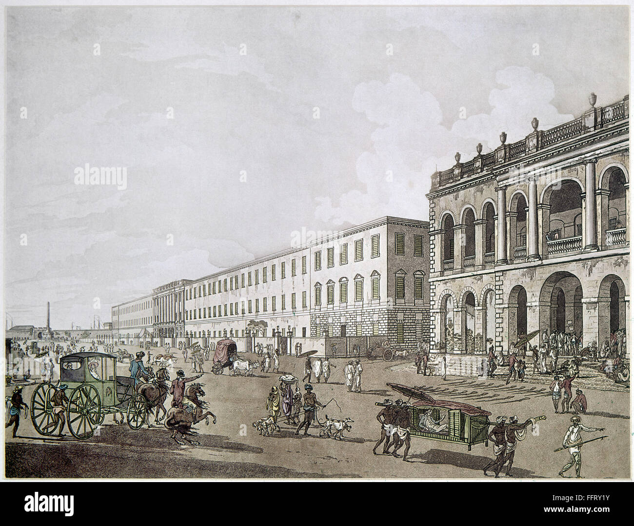 INDIA: CALCUTTA, c1786. /nThe Old Court House and Writer's Building, a ...