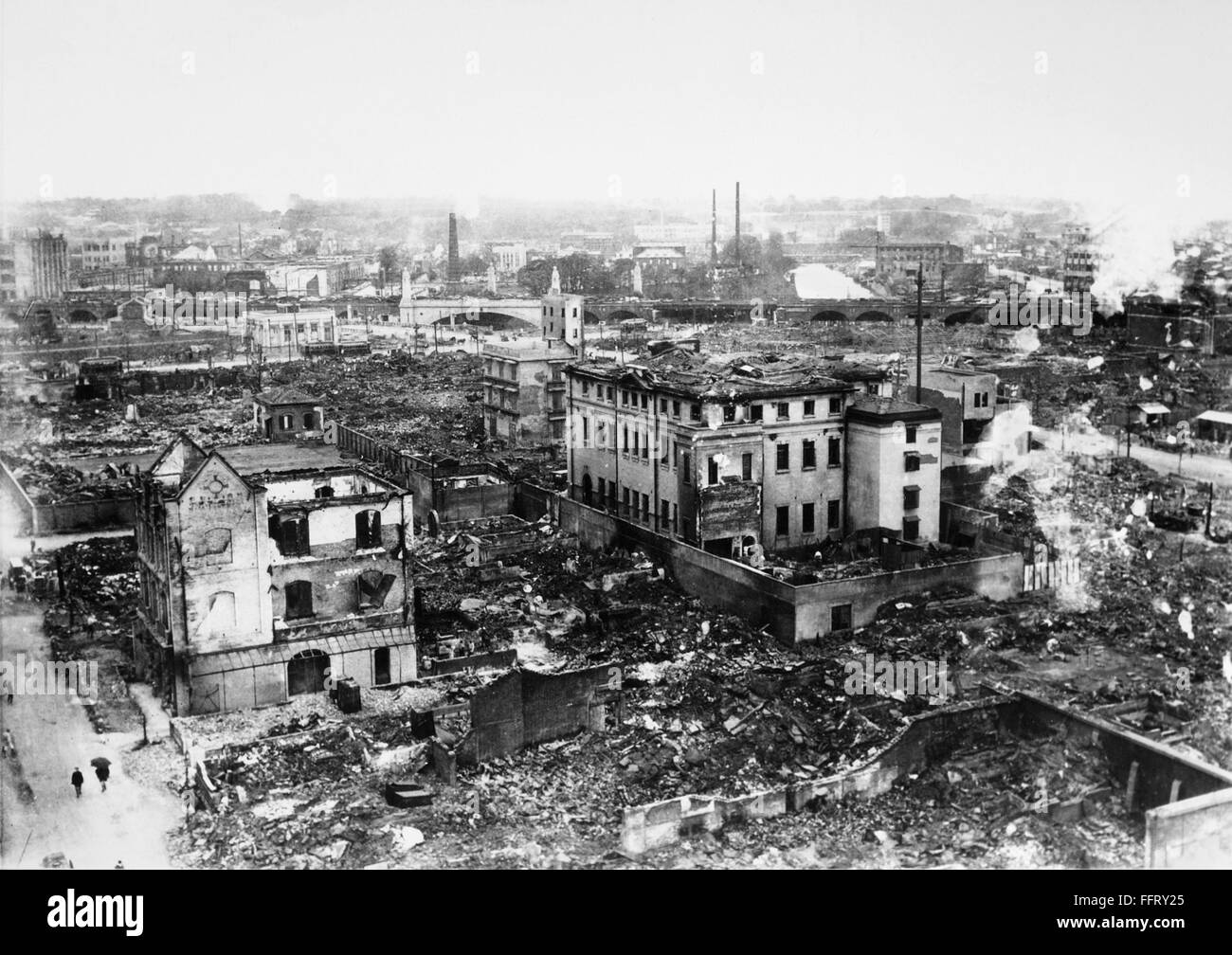 TOKYO EARTHQUAKE, 1923. /nA view of the center of Tokyo, Japan ...