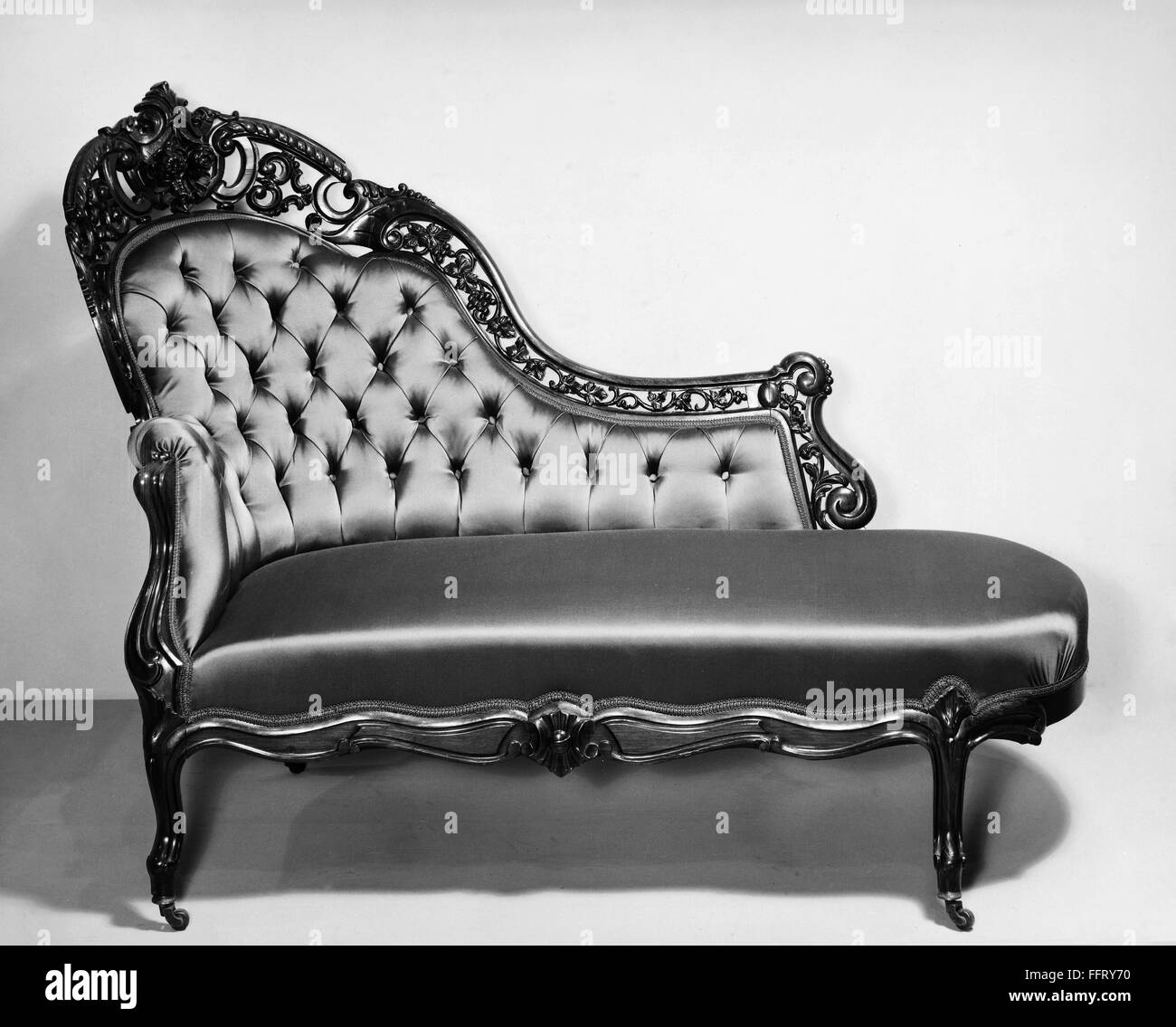 VICTORIAN CHAISE LOUNGE. /nAmerican Victorian Rococo chaise lounge, New ...