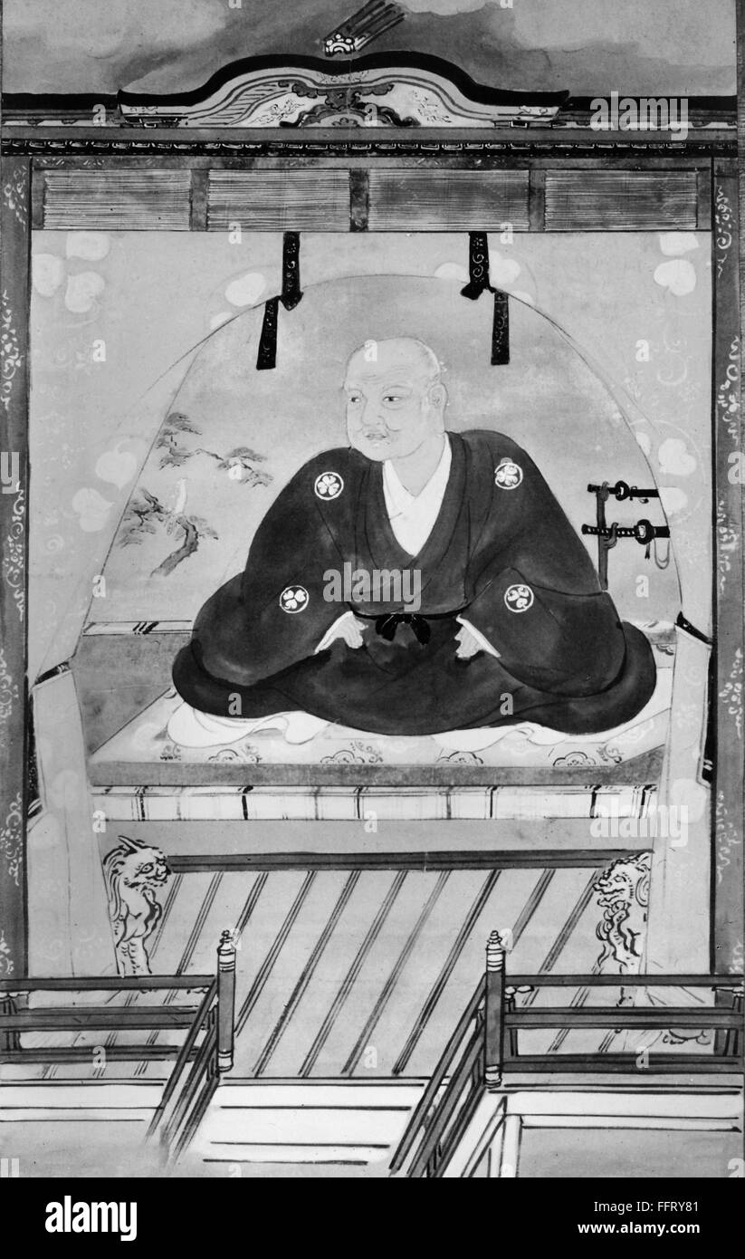 TOKUGAWA IEYASU /n(1543-1616). First Tokugawa shogun. Painting, Edo period, at the Toshogu ...