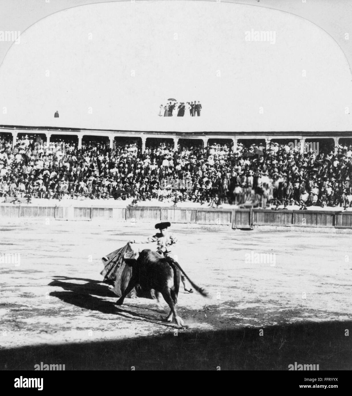 MEXICO: BULLFIGHT, c1900. /nBullfight in an arena in Mexico ...
