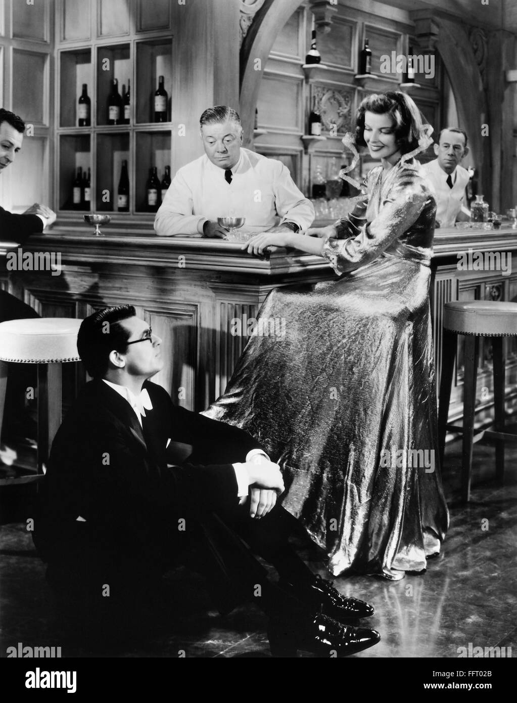 BRINGING UP BABY, 1938. /nKatharine Hepburn and Cary Grant (on floor ...