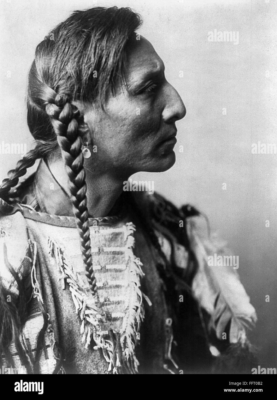 MANDAN MAN, c1908. /nSpotted Bull, a Mandan Native American man ...
