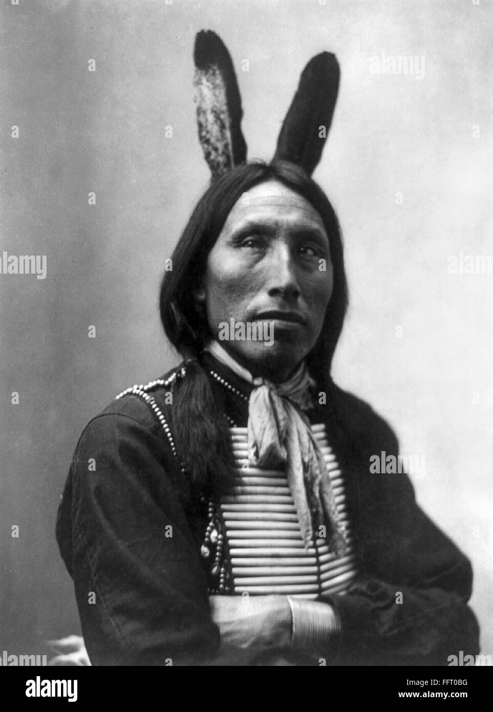 SIOUX MAN, c1899. /nJames Lone Elk, a Sioux Native American man ...