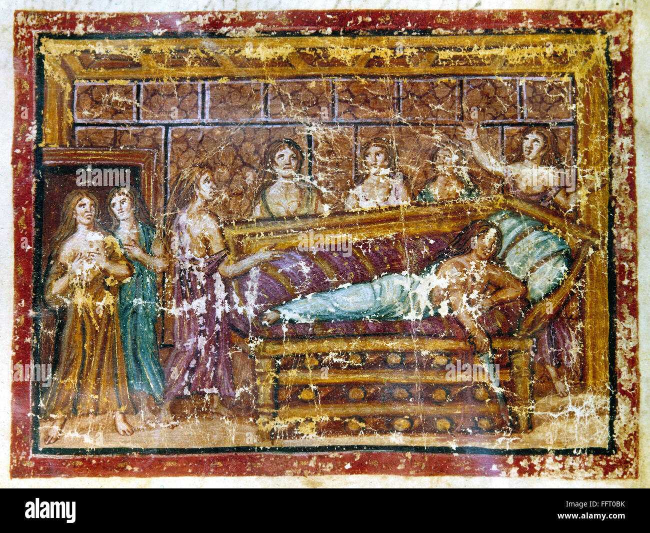 THE DEATH OF DIDO. /nIllumination from a Latin manuscript of the 'Aeneid,' c400 A.D Stock Photo ...