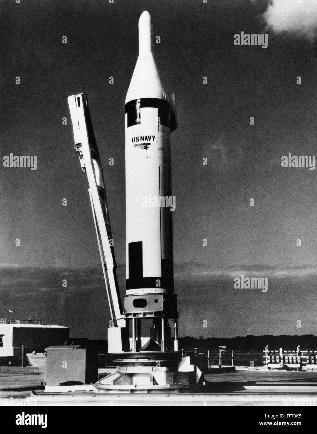 MISSILE TEST, 1960. /nTest launch of the Polaris 1500 nautical mile A-2 ...