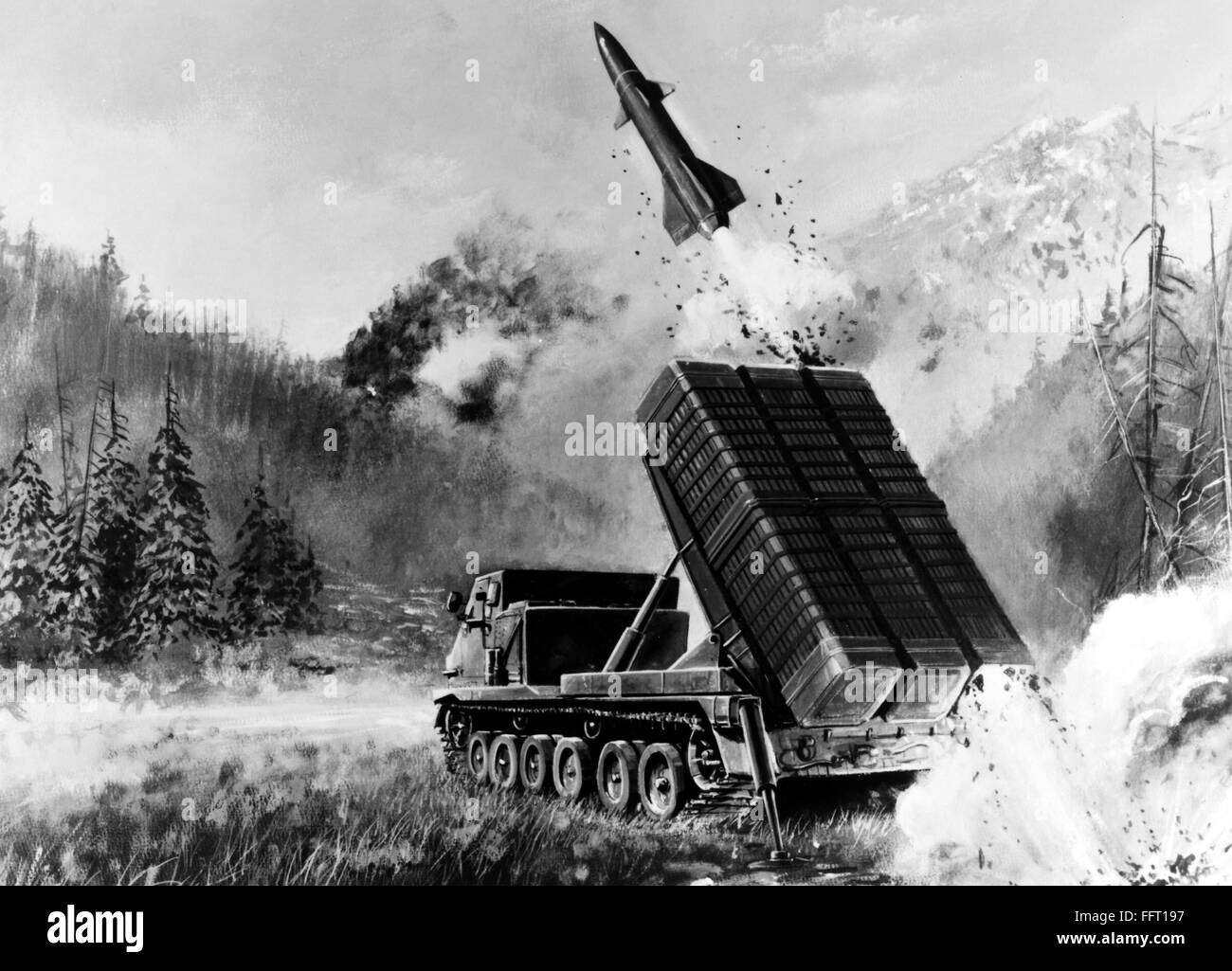 LANCE MISSILE, c1980./nIllustration of a Lance II short range missile ...