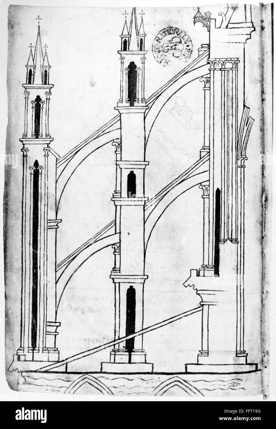 VILLARD DE HONNECOURT /n(c1225-1250). French architect. Page from ...