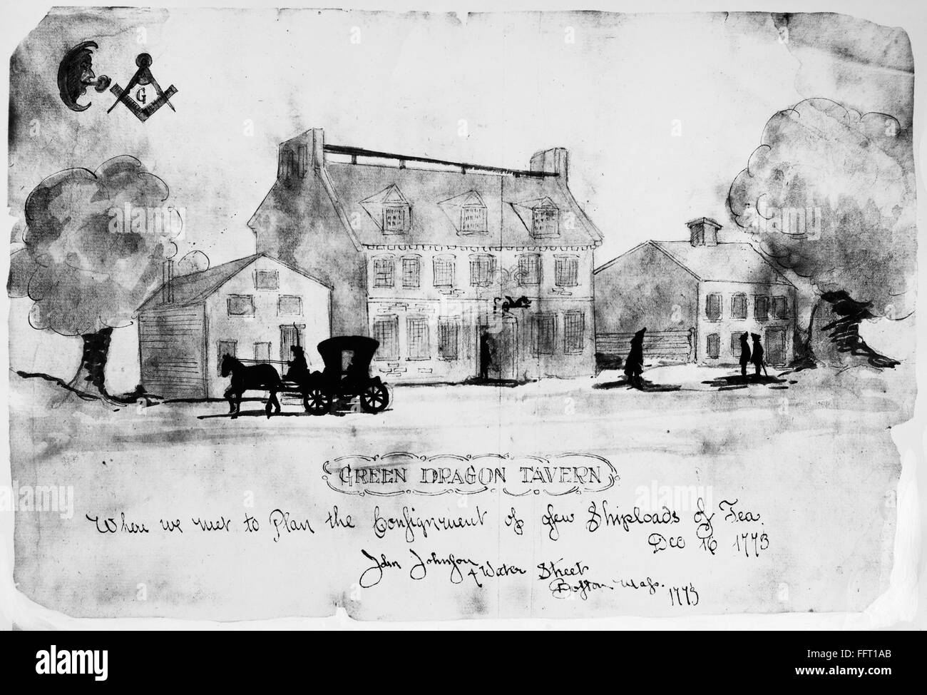 BOSTON: TAVERN, 1773. /nThe Green Dragon Tavern in Boston's North End ...