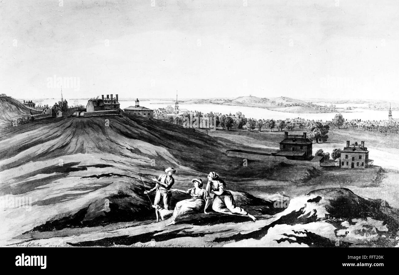BOSTON, 1776./n'View of Boston showing the heights of Dorchester, taken ...