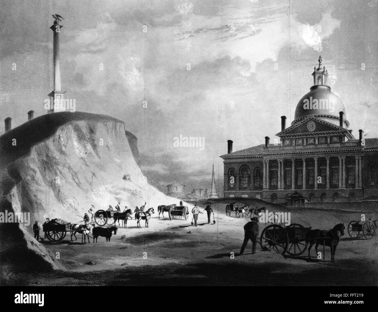 BOSTON: STATE HOUSE, 1811. /nMassachusetts State House, completed in ...