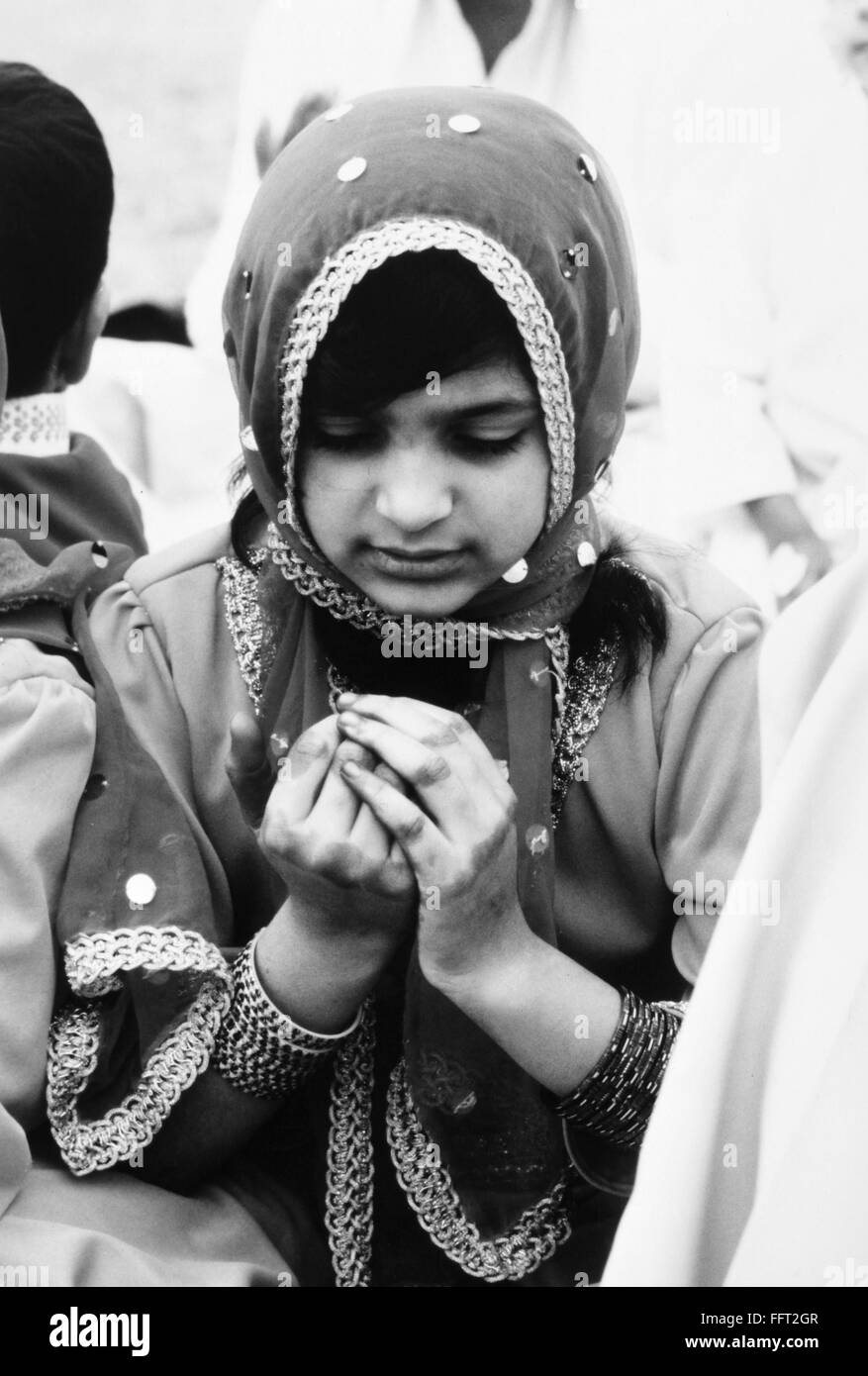 PILGRIM TO MECCA, 1970s. /nA young pilgrim photographed in Mecca, Saudi ...