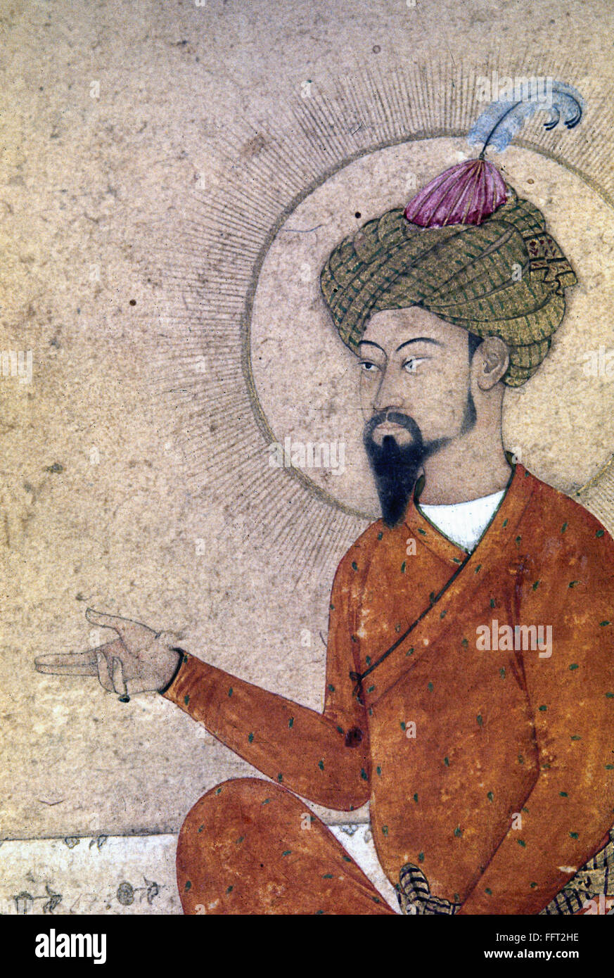 HUMAYUN (1508-1556). /nSecond Mughal emperor of India. Detail of a ...