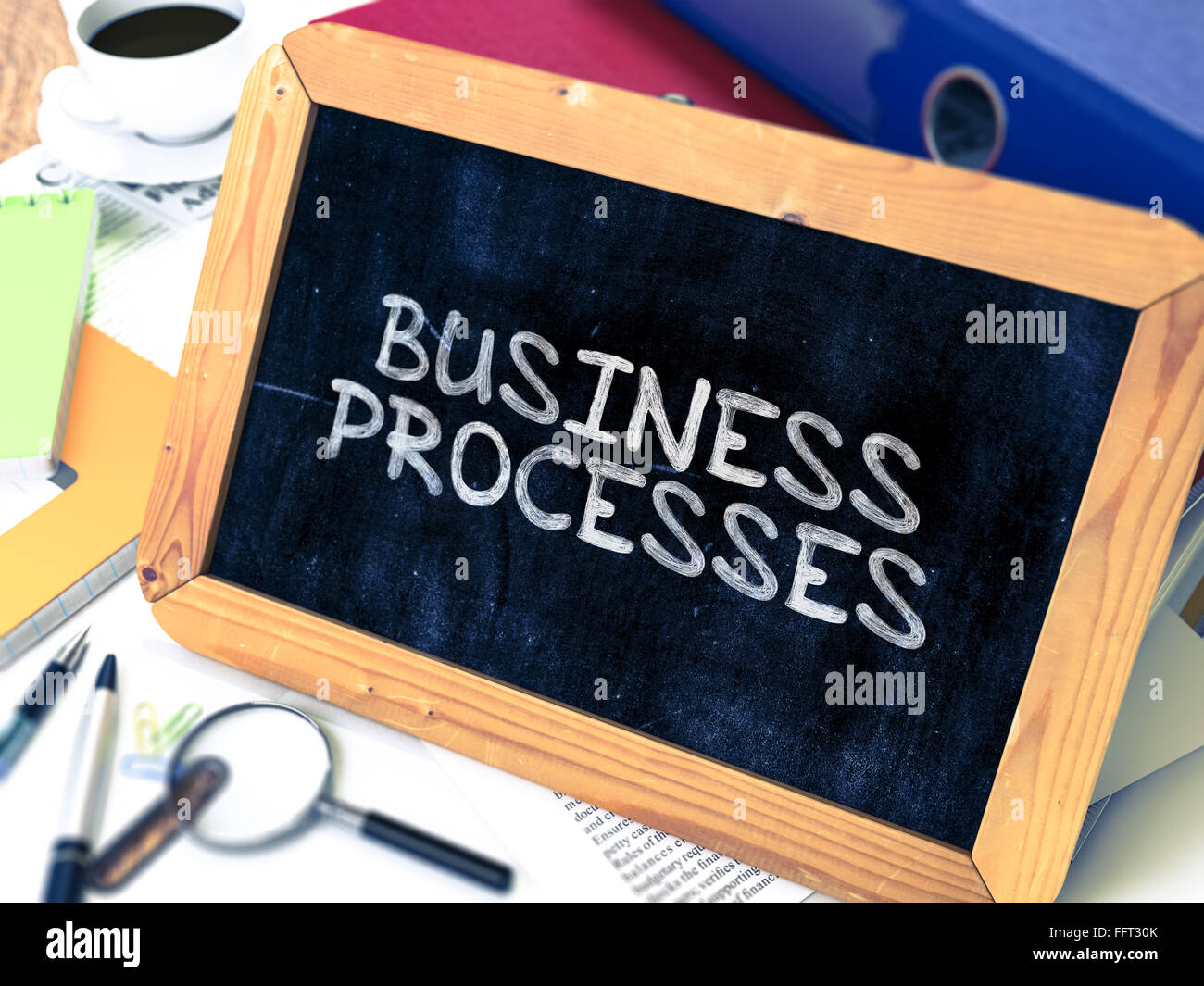 Business Processes Concept Hand Drawn on Chalkboard Stock Photo - Alamy