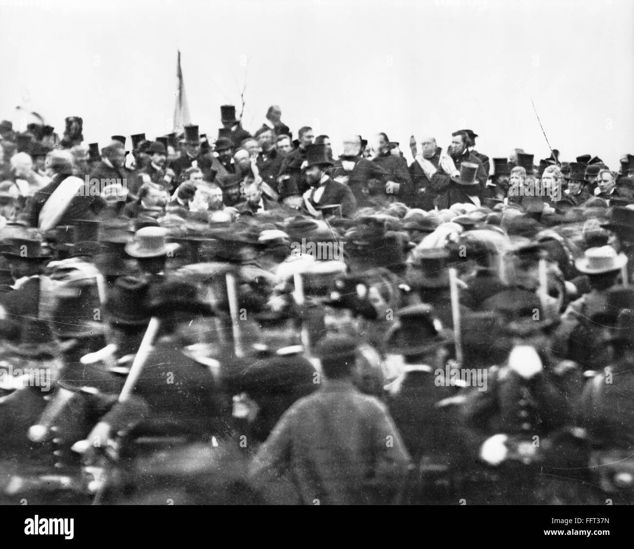 GETTYSBURG ADDRESS, 1863. /nThe crowd gathered at Abraham Lincoln's ...