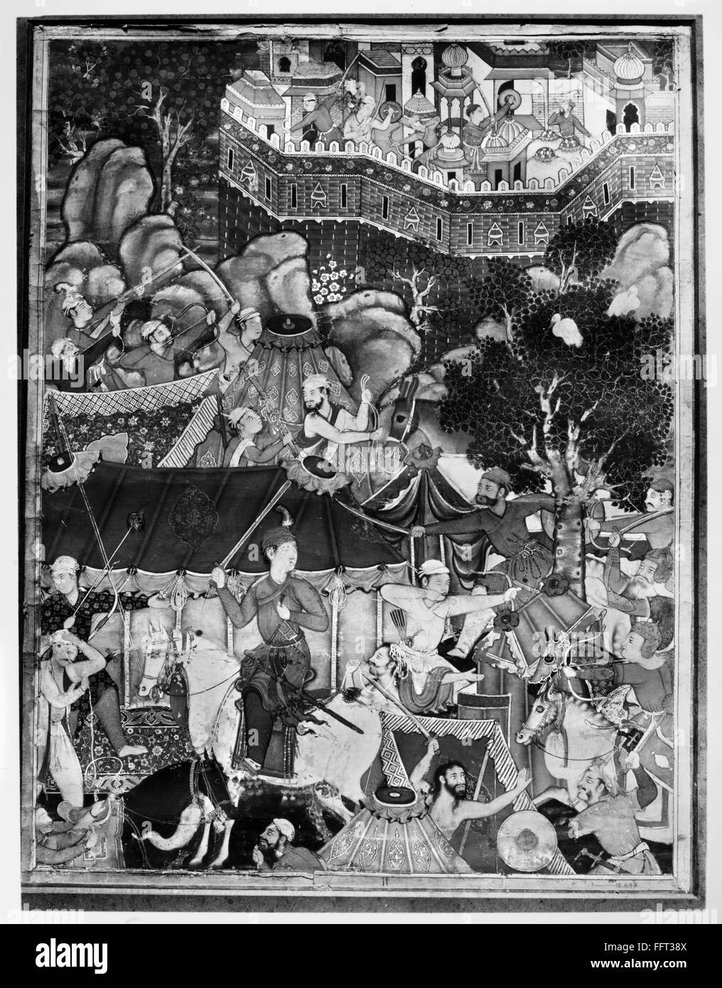 HAMZANAMA, 16th CENTURY. /nAssad Ibn Kariba launches a night attack ...