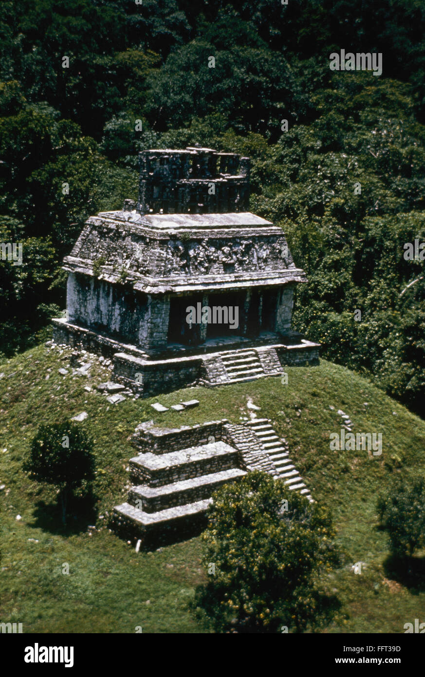 MEXICO: PALENQUE. /nThe Temple of the Sun, c690 A.D., at the Mayan ...