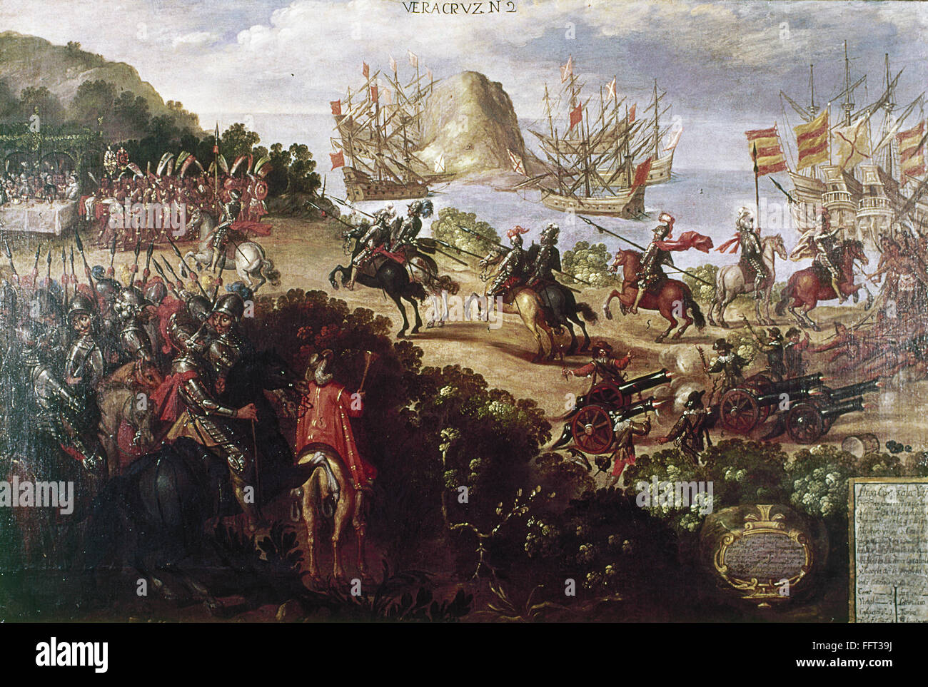 CORTEZ LANDING, 1519. /nHernando Cortes landing at Veracruz, spring ...
