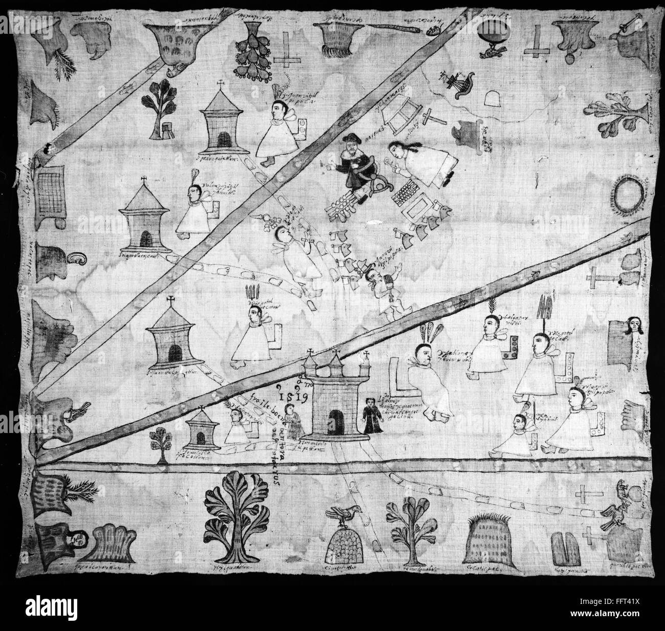 CORTES AT VERACRUZ, 1519. /nHernando Cortes at Veracruz, Mexico, at the ...