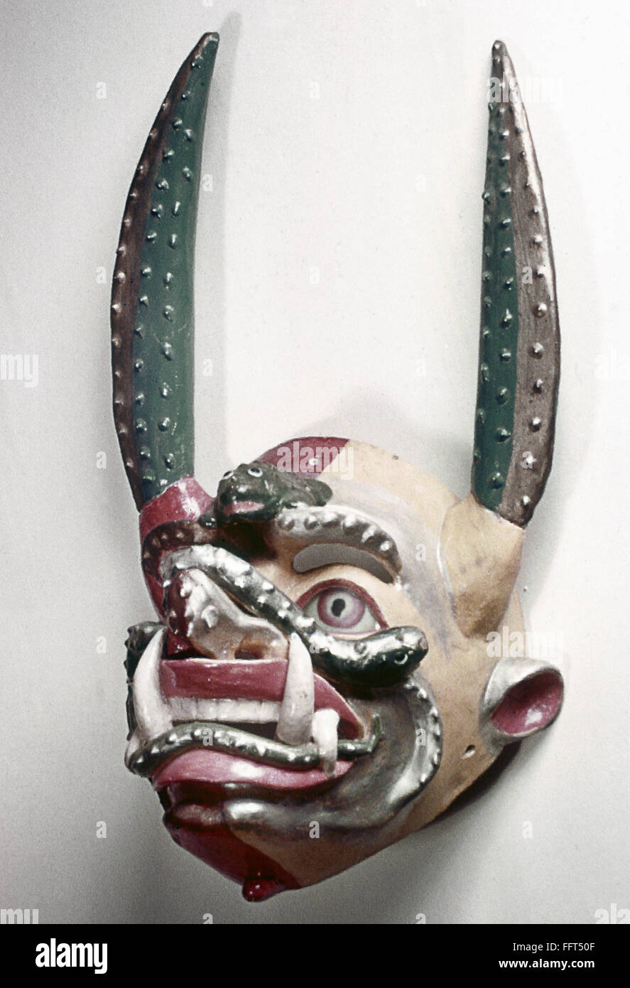 BOLIVIA: NATIVE MASK. /nDevil dance mask made by native Bolivians Stock ...