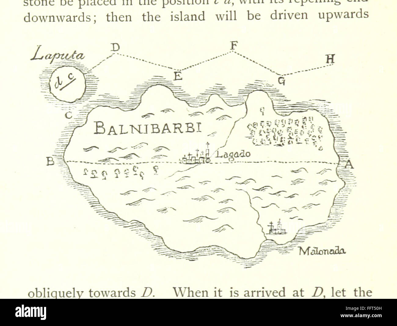 Gulliver's travels map illustration hi-res stock photography and images ...