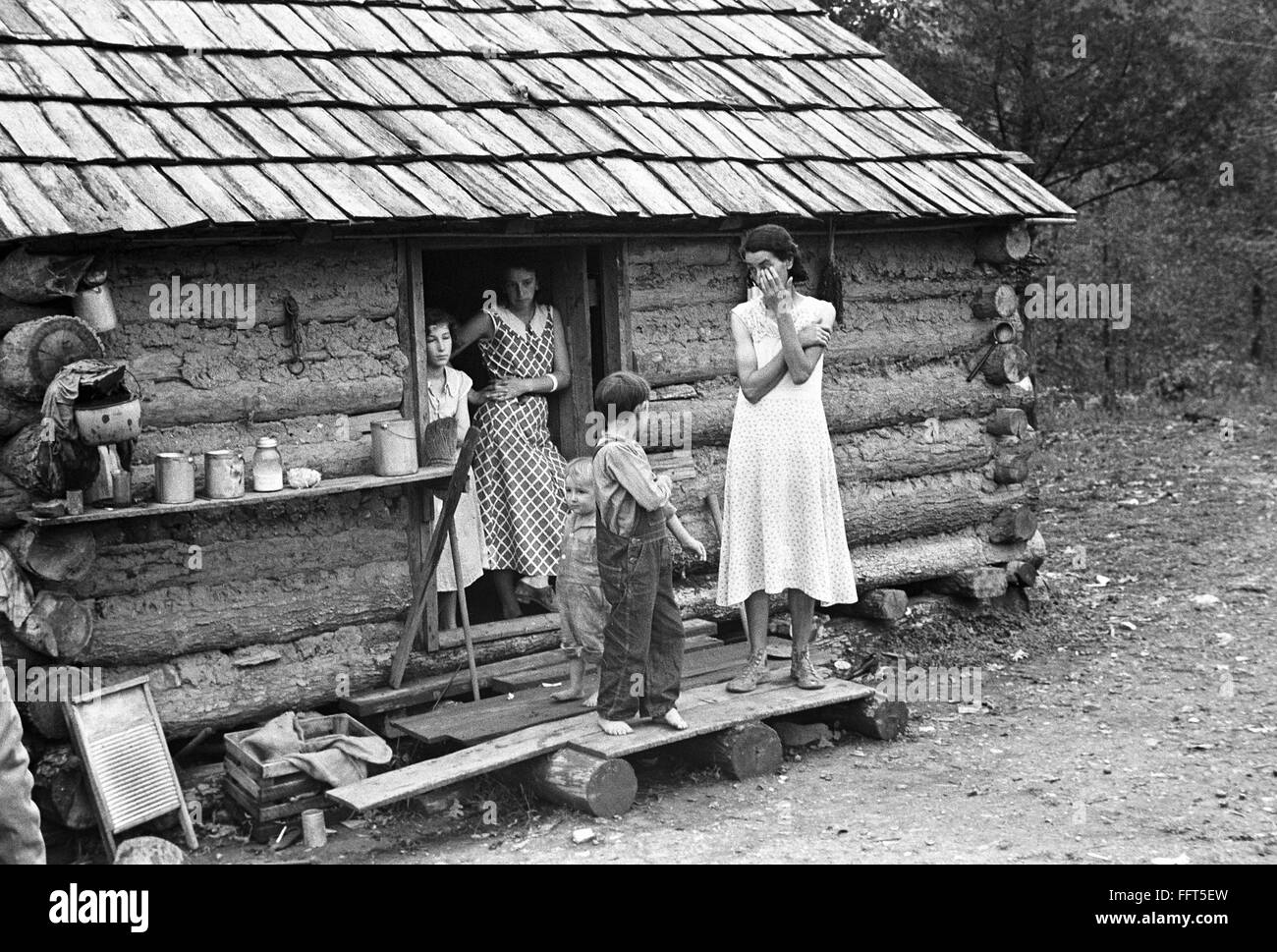 SHARECROPPER FAMILY, 1935. /nA family of a sharecropper standing in ...