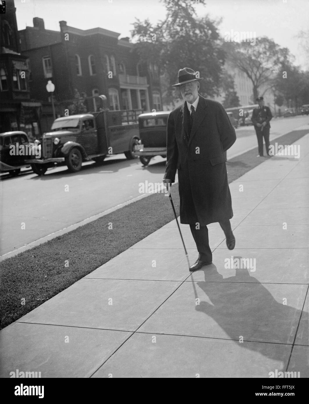 GEORGE SUTHERLAND /n(1862-1942). American jurist. Arriving for a ...