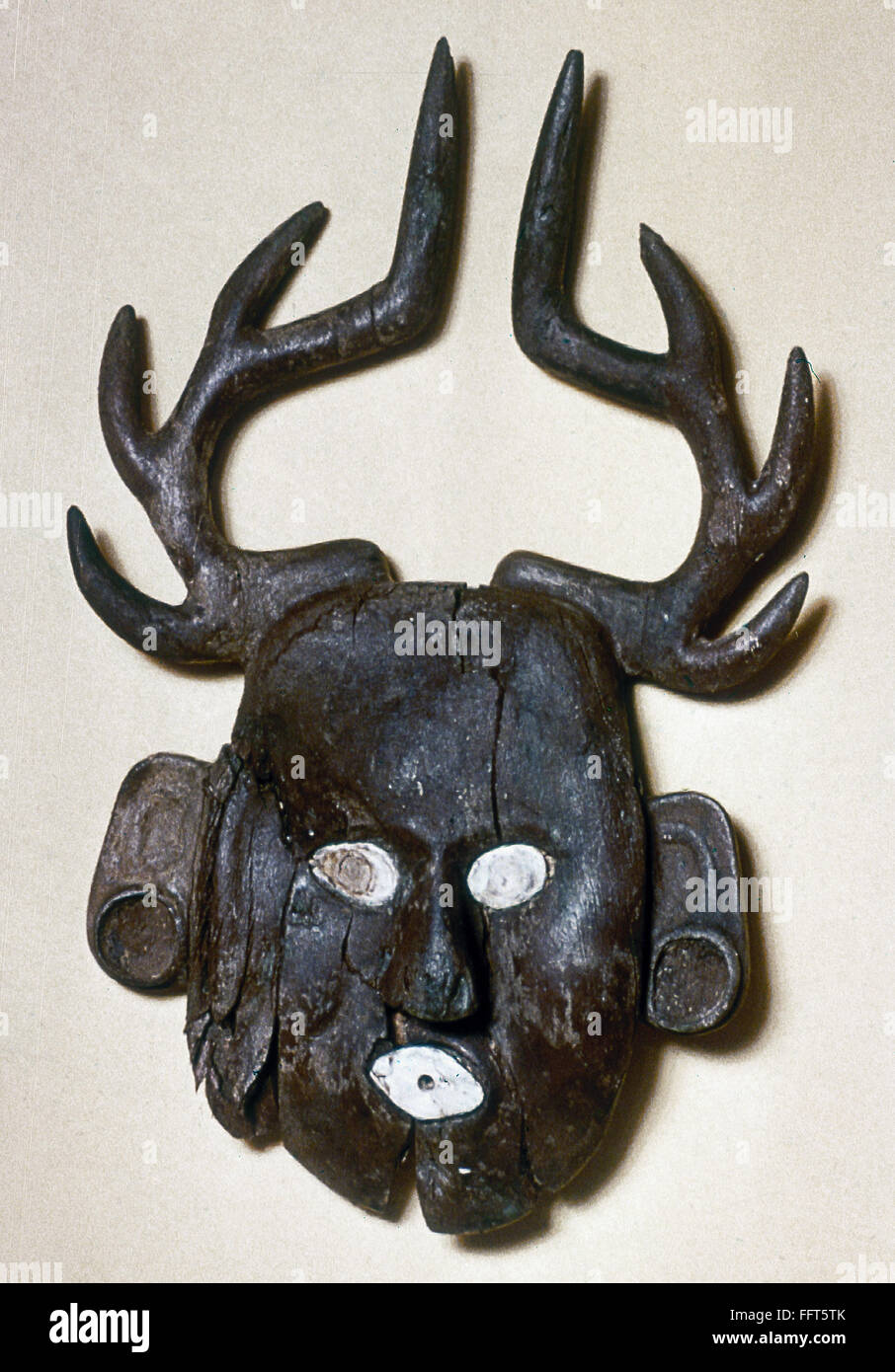 NATIVE AMERICAN MASK. /nDeer Dancer, wooden Native American mask from ...