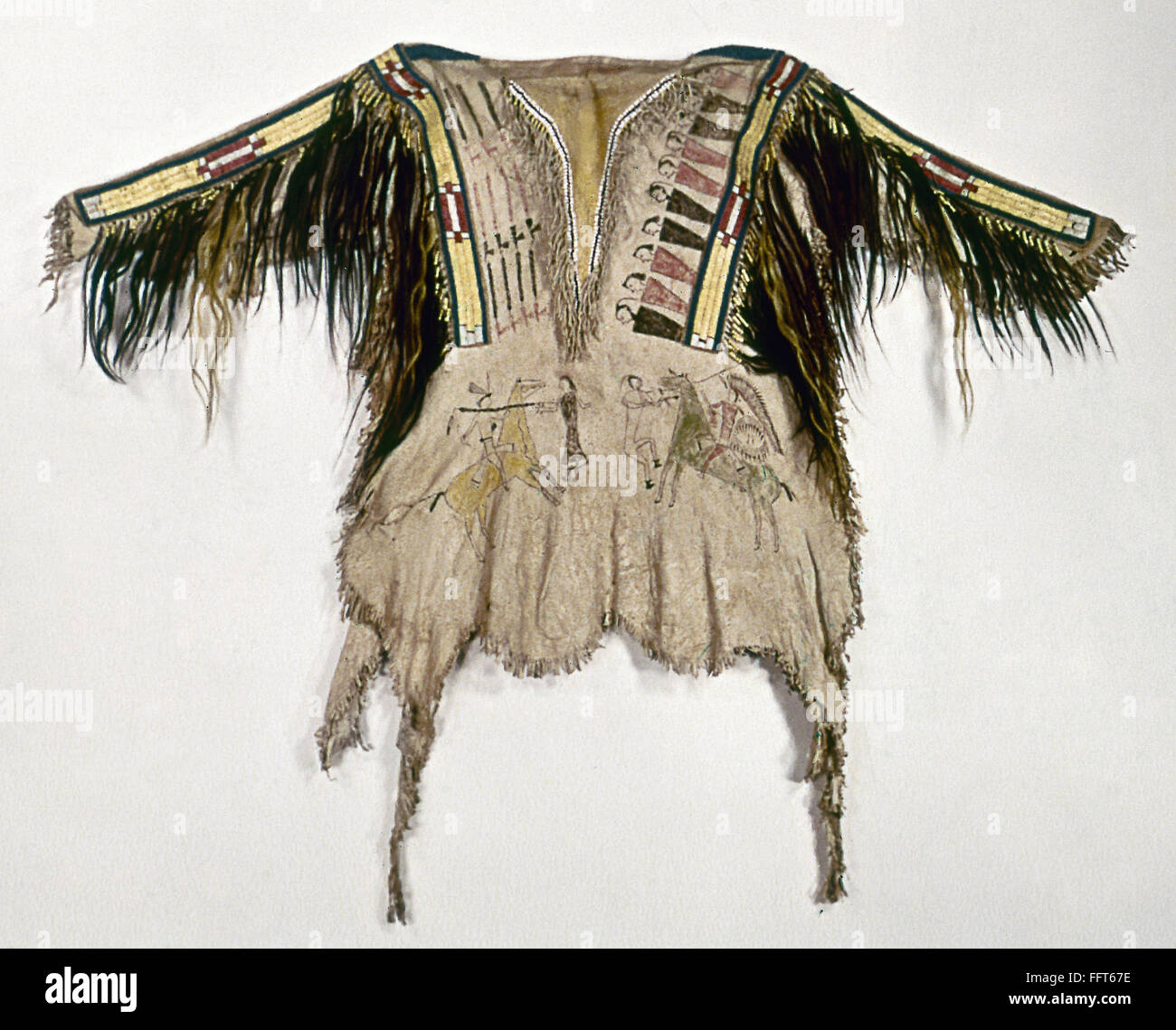 CHEYENNE SHIRT. /nQuilled and painted leather shirt, made by the ...