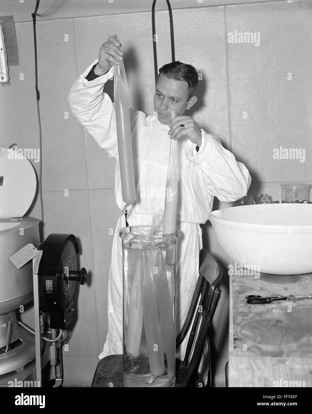 PNEUMONIA VACCINE, 1937. /nArmy Medical Center Captain John R. Wood ...