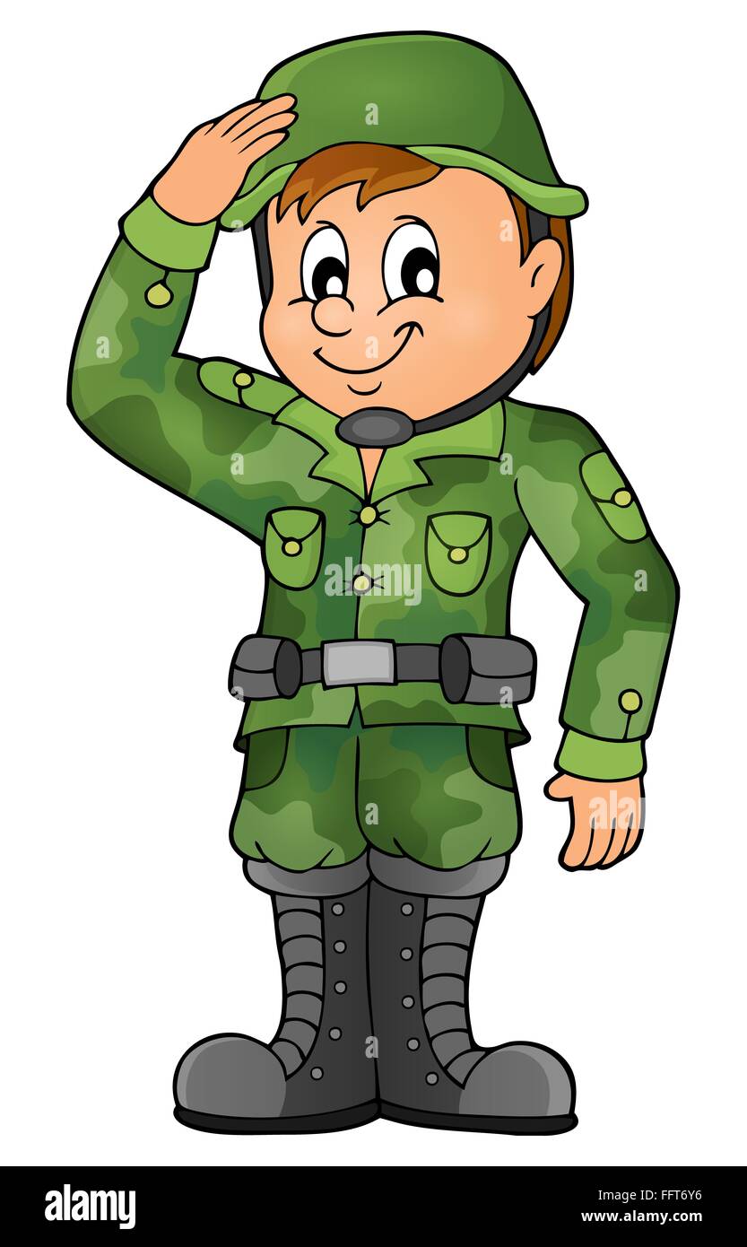 Male soldier theme image 1 - picture illustration Stock Photo - Alamy